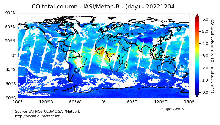 Greenhouse gaz observation by AERIS – aeris