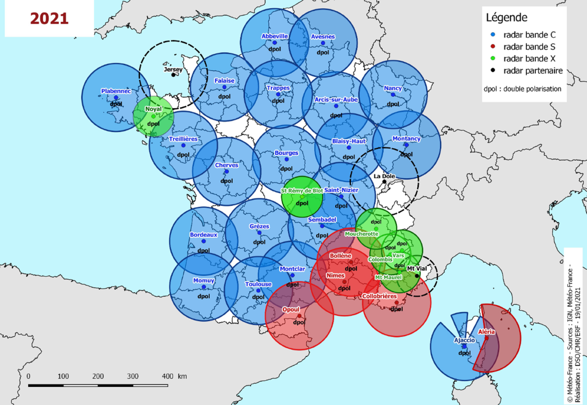 Radars pluie Météo-France – aeris